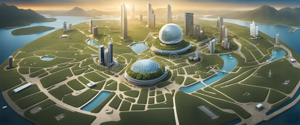 A Dynamic Digital World Map is Seen from a Top View, with Various ...