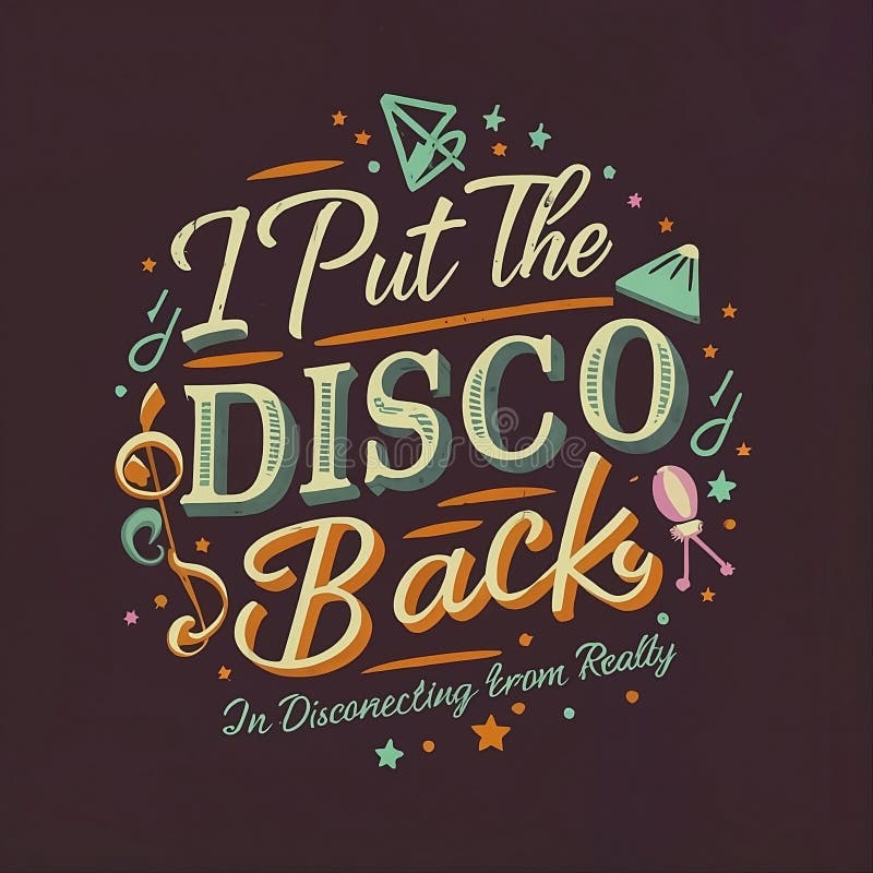 A Dynamic Disco Back Design Features in Brown Colour, Postcard, Banner ...