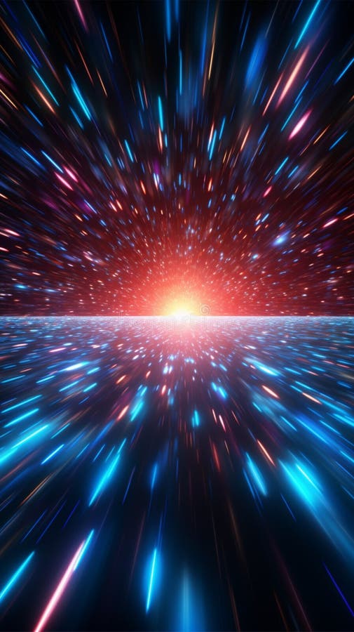 Dynamic Disco Background Featuring Shimmering Blue and Red Rays Stock ...