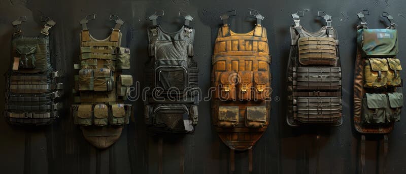Dynamic Display of Bulletproof Vests through the Ages, Culminating in ...