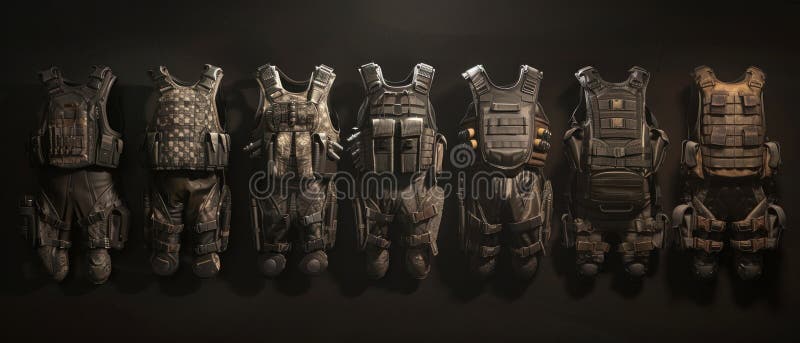 Dynamic Display of Bulletproof Vests through the Ages, Culminating in ...