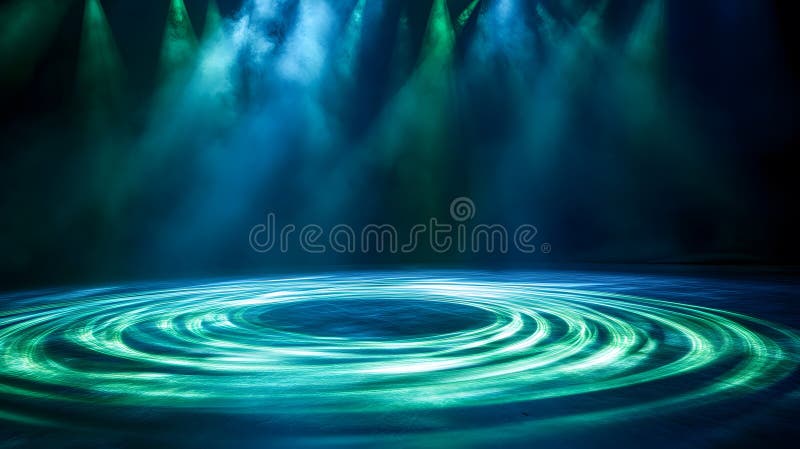 Dynamic Display of Circular Light Patterns Transforming a Stage into a ...