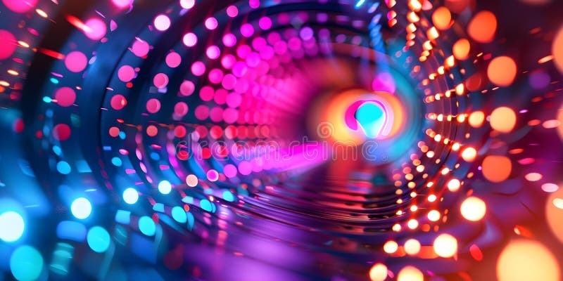 A Dynamic Display of Colorful Concentric Circles and Vibrant Moving ...