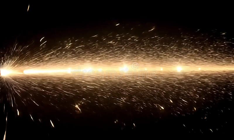 Dynamic Display of Colorful Sparks Shooting from a Firework Against a ...