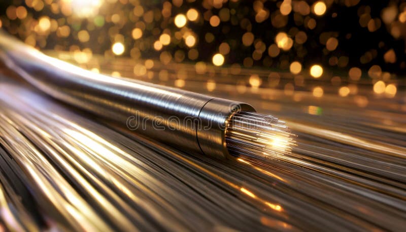 A Dynamic Display of Light from a Fiber Optic Cable with a Tech ...