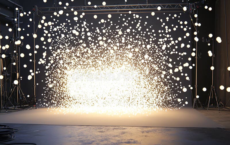 Dynamic Display of Lights Creating a Vibrant Explosion Effect on a ...