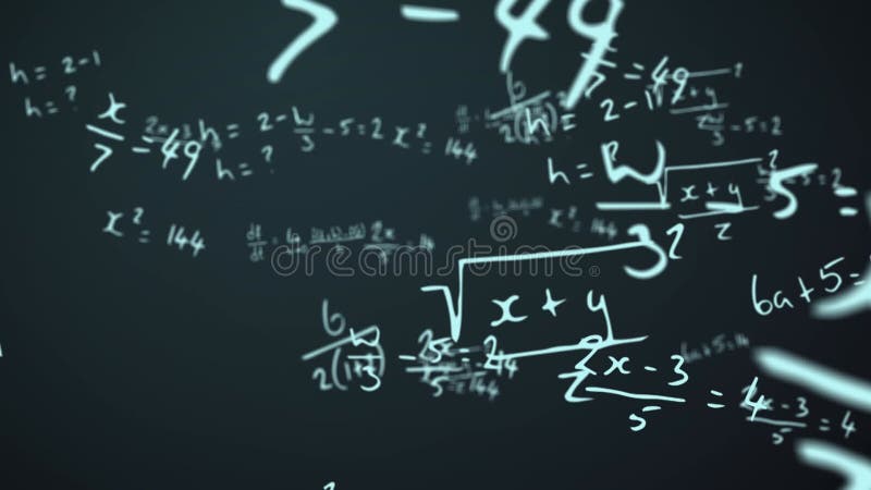 Dynamic Math Equations on Black Background Stock Video - Video of ...
