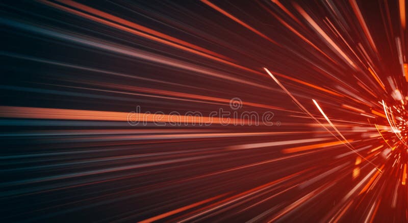 Dynamic Display of Motion, Featuring Red and Orange Streaks Against a ...