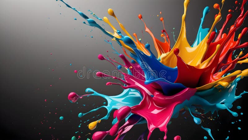 Vibrant 8K Desktop Wallpaper: Dynamic Explosion of Multicolored Paint ...
