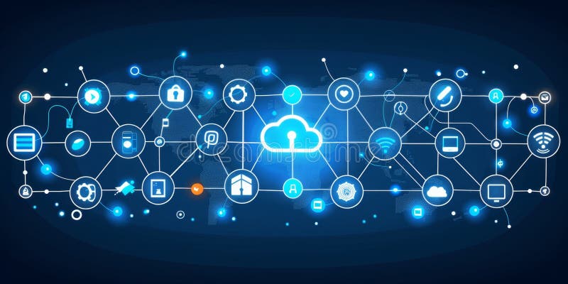 Innovative Network of Interconnected Devices Showcasing Global ...