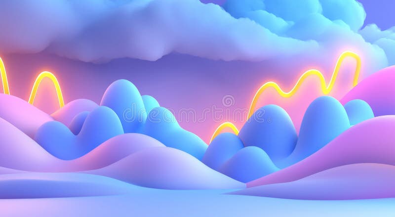 A Dynamic Display of Purple Geometric Shapes Illuminated by ...