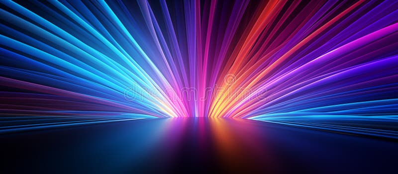 Vibrant Spectrum Light Rays Background. Colorful Light Background Stock ...