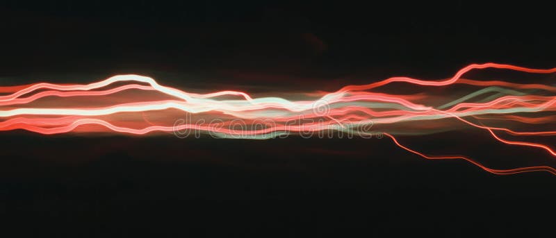 Dynamic Display of Red Hot Wires with Vibrant Light Trails Illustrating ...