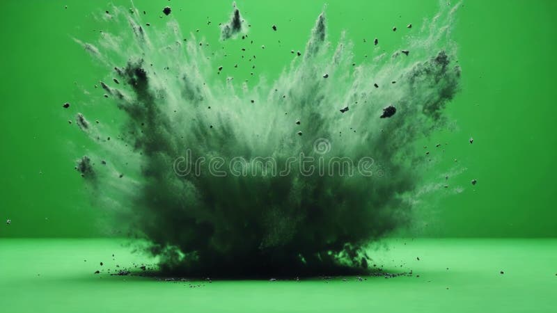 A Dynamic Display of Shapes Pulsating with Color Changes. Green Screen ...