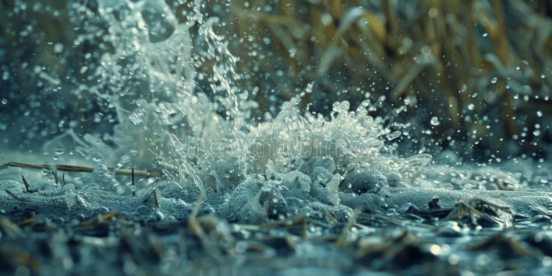 Dynamic Display of Water Splashing, Creating a Mesmerizing Pattern on ...