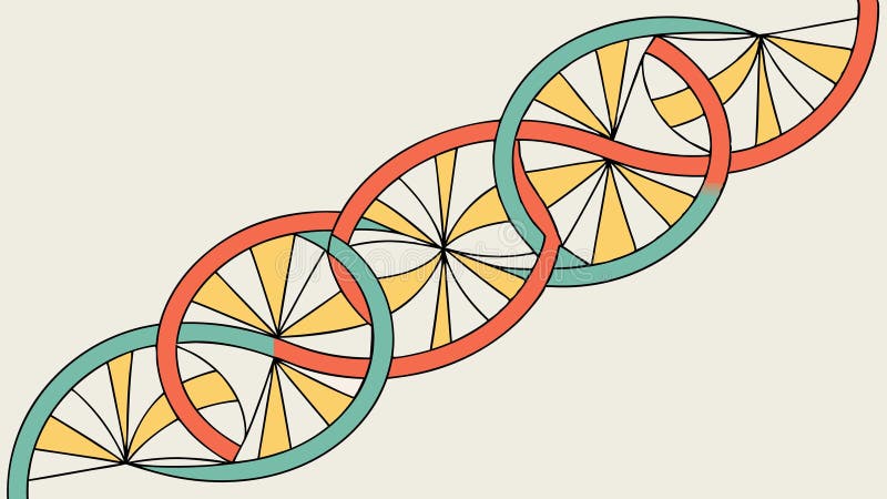 Dynamic DNA Helix Structure, Genetics Biology, Vector Design Generative ...