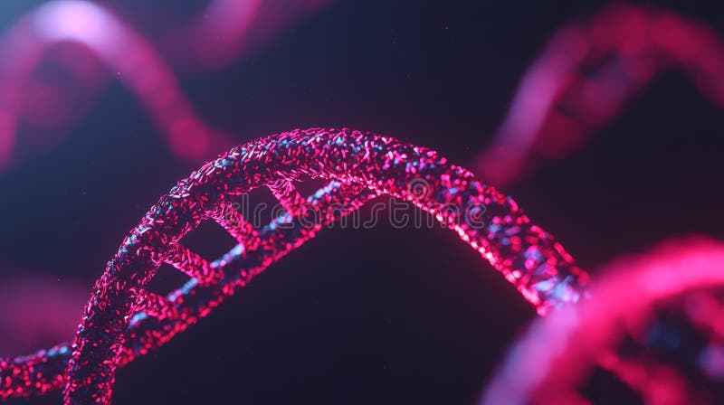 Dynamic DNA Strands in Transformative Colors Stock Illustration ...
