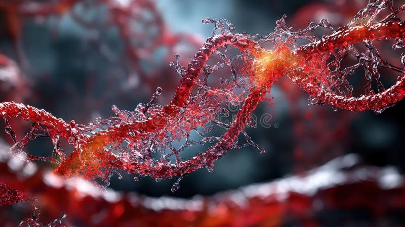 Dynamic Dna Structure Visualization Scientific Laboratory 3d Render ...