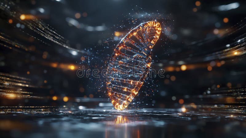 Dynamic Dna Visualization in a Futuristic Environment Abstract Art ...