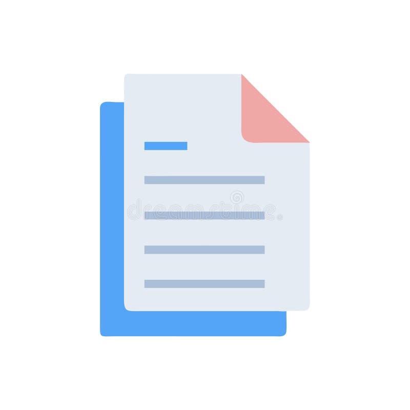 Dynamic Document Symbol Illustration Stock Illustration - Illustration ...