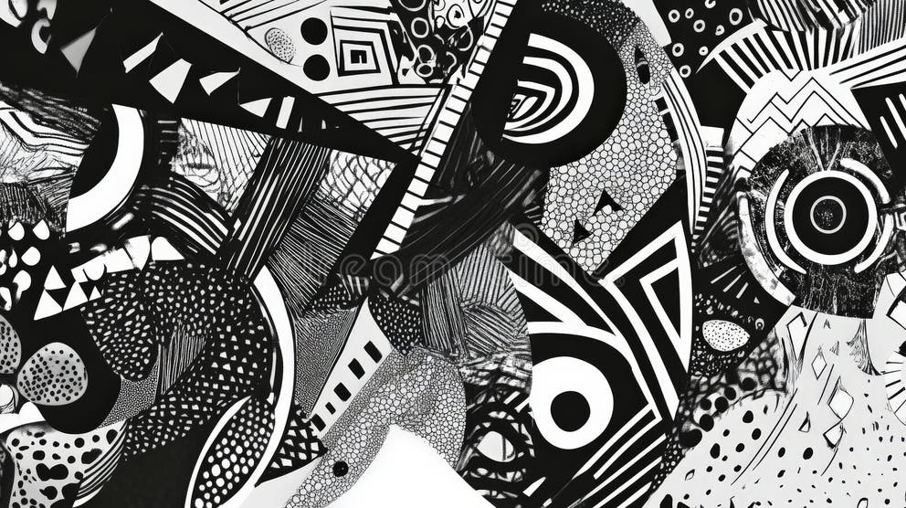 A Dynamic Doodle Art Header Filled with Intricate Patterns and Textures ...