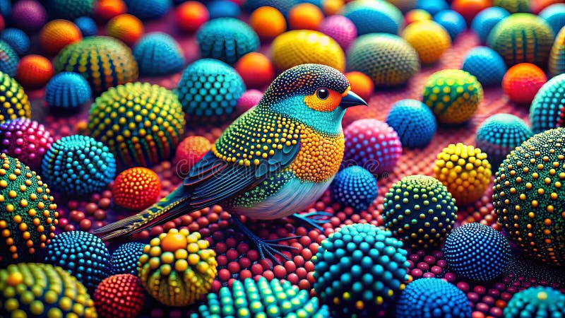 Dynamic Dot Mosaic a BirdsEye View of Vibrant Shifting Patterns Stock ...