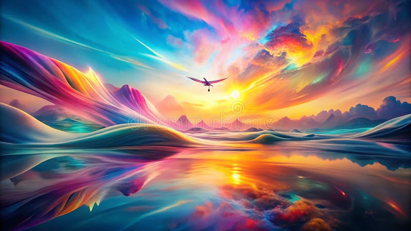 Dynamic Double Exposure Abstract Art a Fusion of Shapes and Lines in a ...