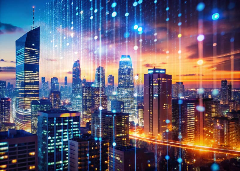 Dynamic Double Exposure Code Graphics Abstract Tech Visuals for Modern ...