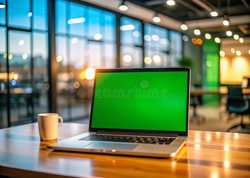 Dynamic Double Exposure Laptop Green Screen for Video Editing Create ...