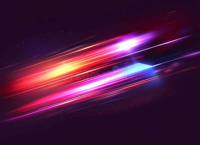 A Dynamic Double Exposure of a Neon Arrow Pointing Right, Glowing with ...