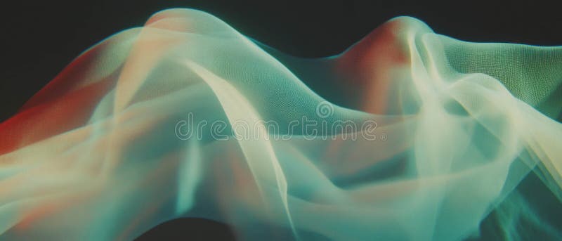 Dynamic Double Exposure Texture Showcasing Flowing Fabric and Abstract ...