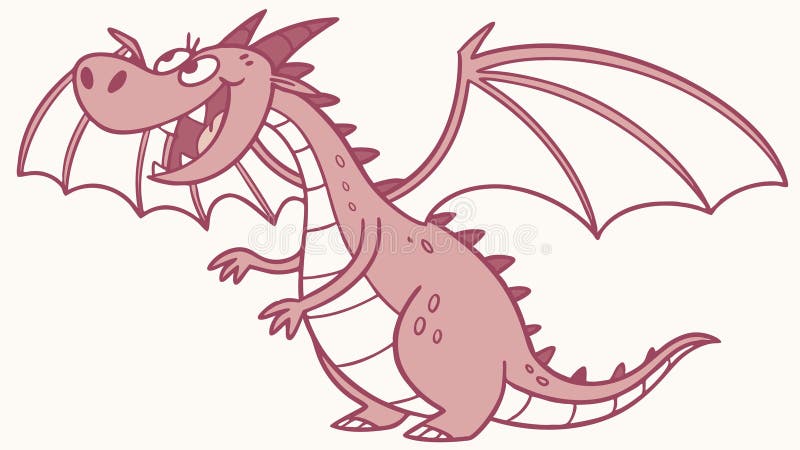 Dynamic Dragon in Motion, Fantasy Creature, Vector Design Generative AI ...