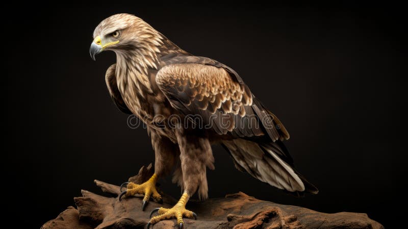 Dynamic and Dramatic Falcon on Log: a Stunning Feathery Composition ...