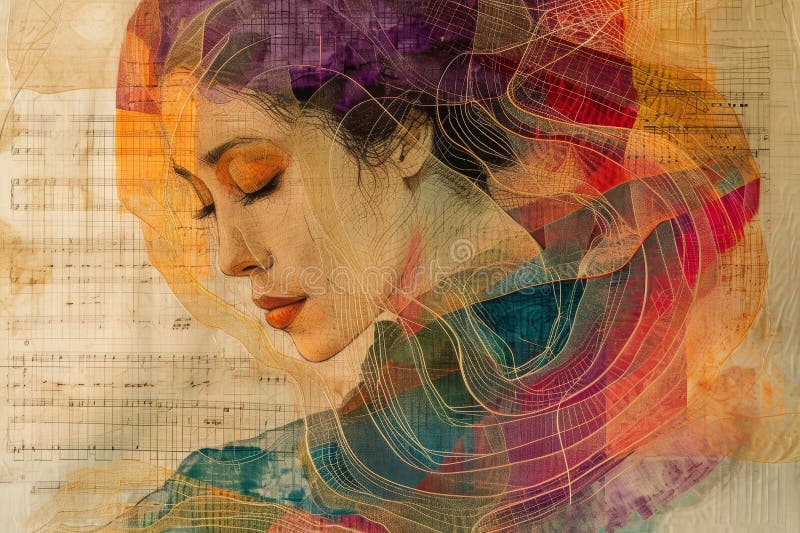 A Dynamic Dream of a Seamstress Stock Image - Image of focus, thread ...