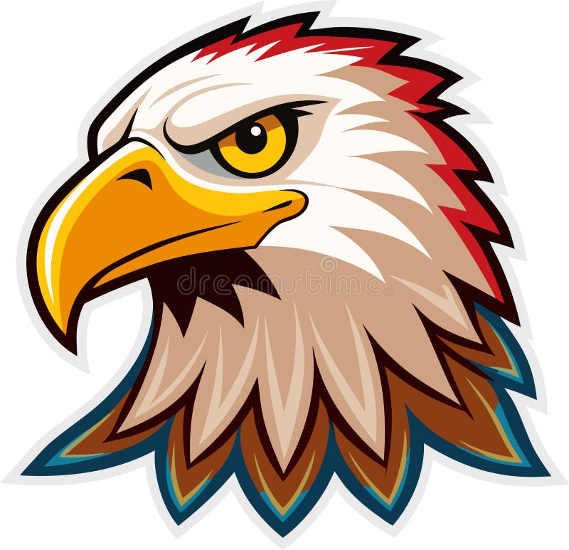 Dynamic Eagle Head Sticker Vector with Bold Features for Custom Designs ...