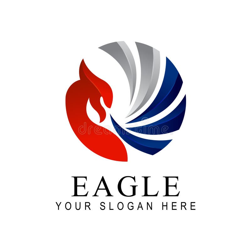 Dynamic Eagle Logo with Circular Abstract Wing Design Stock ...