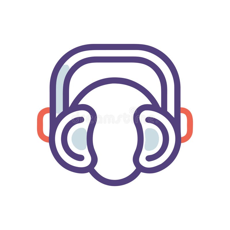 Dynamic Ear Protection Icon for Noise Reduction Stock Vector ...