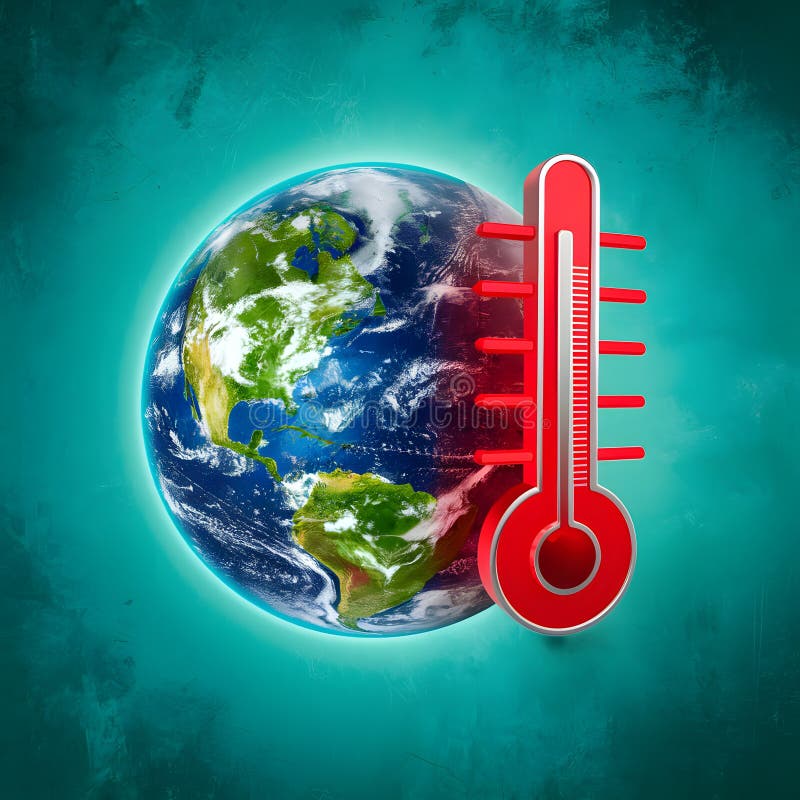 Dynamic Earth Symbolizes Climate Change Urgency with Green, Blue, and ...