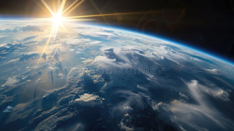 Dynamic Earth Weather Patterns Viewed from Space, Illuminated by the ...