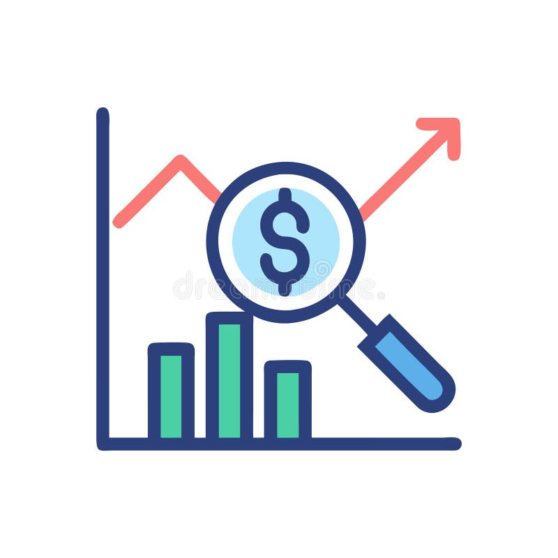 Dynamic Economic Analysis Icon Stock Vector - Illustration of analysis ...