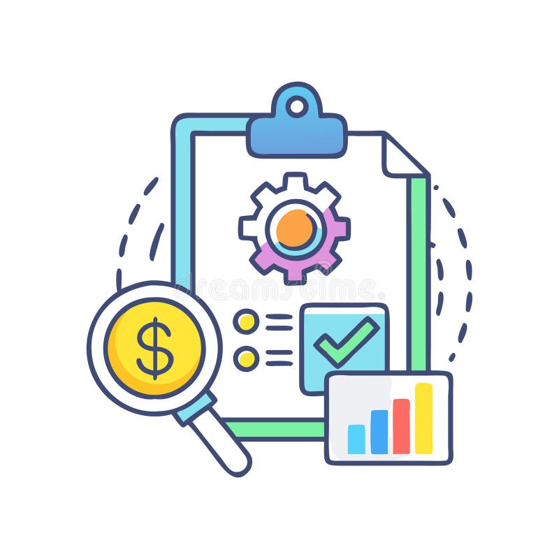 Dynamic Economic Assessment Tools Icon Stock Vector - Illustration of ...
