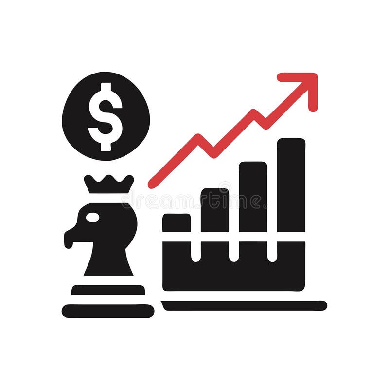 Dynamic Economic Growth Strategy Icon Stock Vector - Illustration of ...