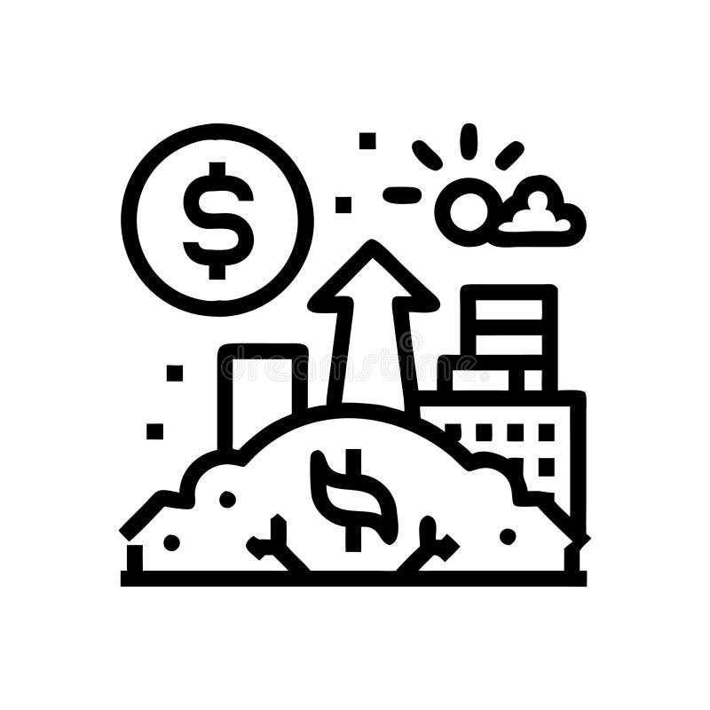 Dynamic Economic Landscape Icon Stock Vector - Illustration of ...