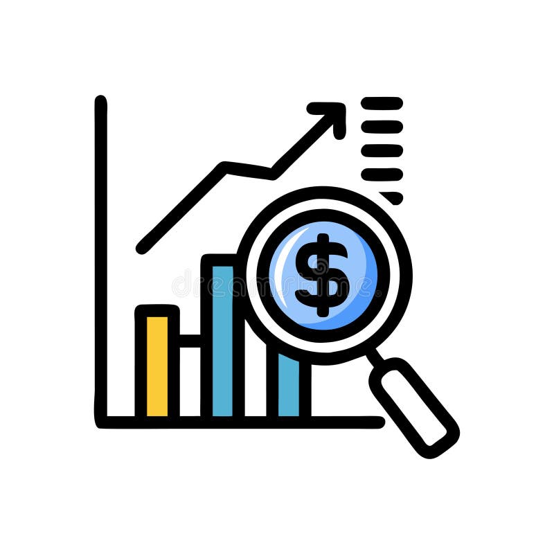Dynamic Economic Trends Analysis Icon Stock Vector - Illustration of ...