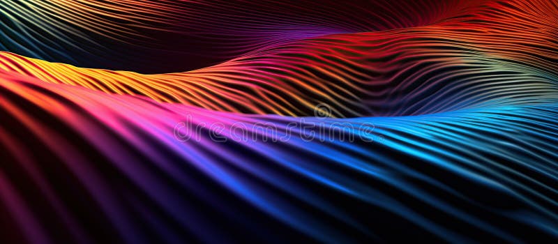 Dynamic Effect Curves Beam Stream Stripes AI Generated Image Stock ...