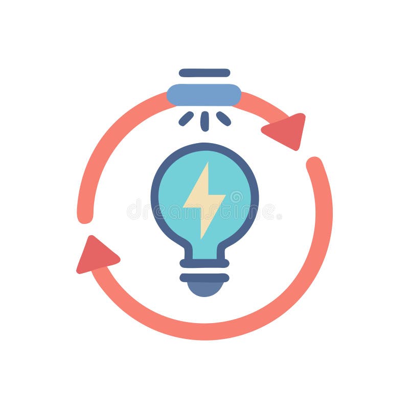 Dynamic Efficiency Icon for Performance Stock Illustration ...