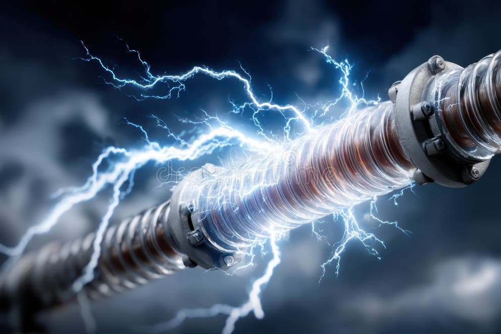 Dynamic Electric Current Flows through a High Voltage Cable Amid ...