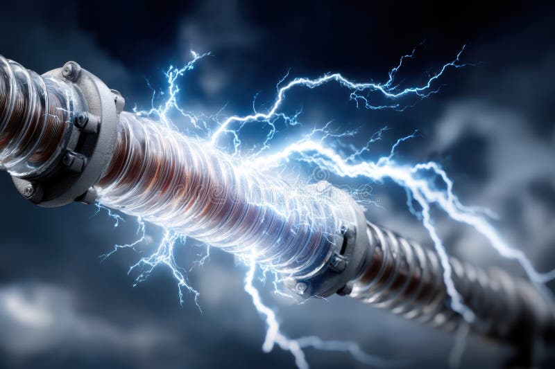 Dynamic Electric Current Flows through a High Voltage Cable Amid ...