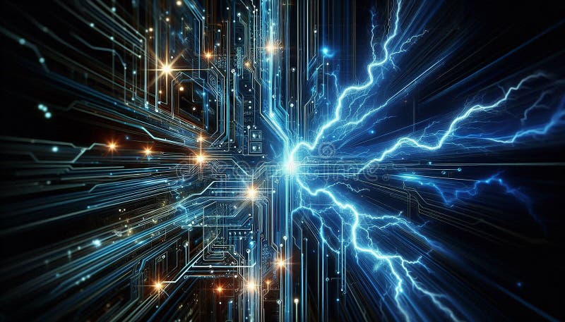 Dynamic Electrical System Background Design Stock Illustration ...