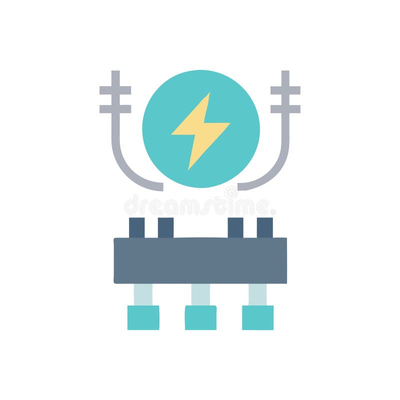Dynamic Electricity Icon for Utility Services Stock Illustration ...